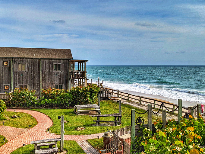 The Historic Driftwood Resort stands as a quirky architectural landmark, built in the 1930s using actual driftwood &ndash; oceanfront rooms with character you can't manufacture.