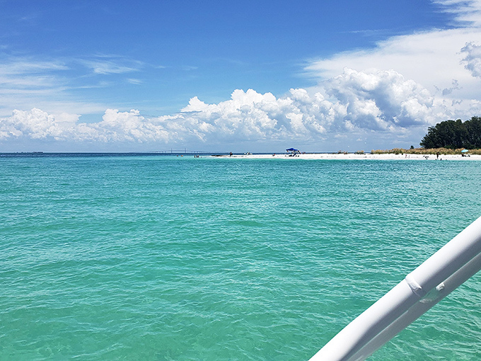 That moment when the water turns from blue to turquoise to emerald, like nature showing off its gemstone collection.