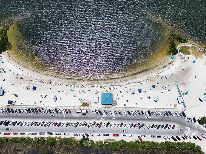 The beach from above reveals its perfect crescent shape&mdash;a natural amphitheater where the Gulf of Mexico performs daily for an appreciative audience.
