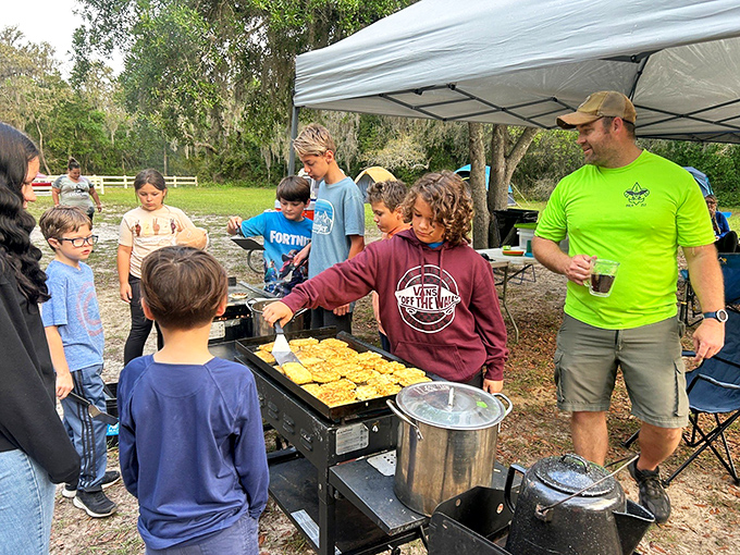 Community forms naturally around good food and better company &ndash; the spring's magic extends beyond its waters.