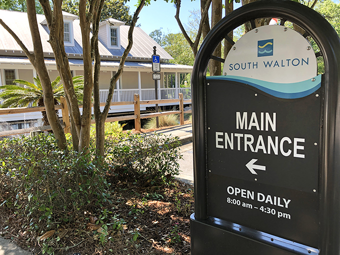 The welcoming entrance sign &ndash; your official notification that real-world stress ends here and beach time officially begins.