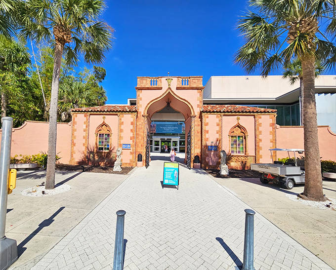 The museum's entrance beckons visitors into a world where high art meets popular entertainment in a uniquely American cultural fusion.