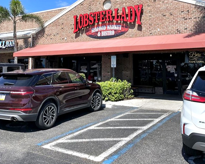 Lobster Lady's shopping center location belies the seafood treasures within, where Maine lobster is the undisputed star.