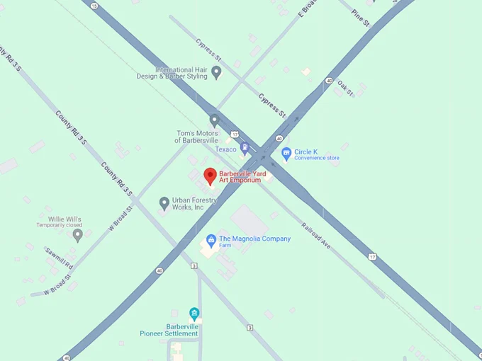 16. barberville yard art emporium map