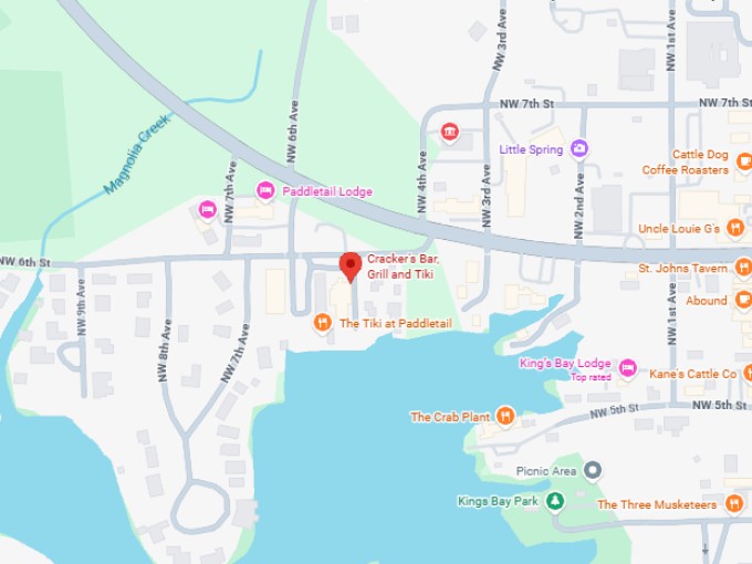 16. cracker's bar, grill and tiki map