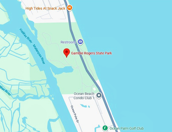 16. gamble rogers state park map