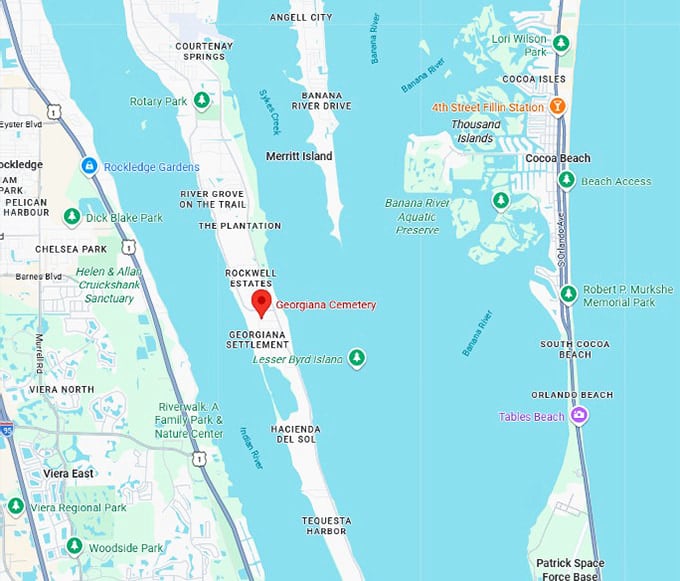 16. georgiana cemetery map