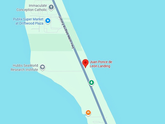 16. juan ponce de le&oacute;n landing map