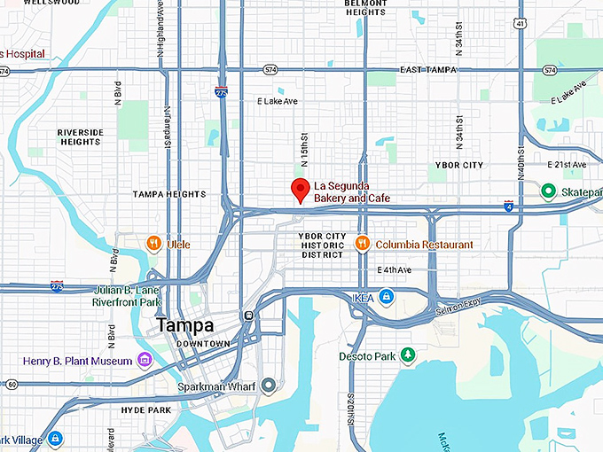 la segunda bakery and cafe map