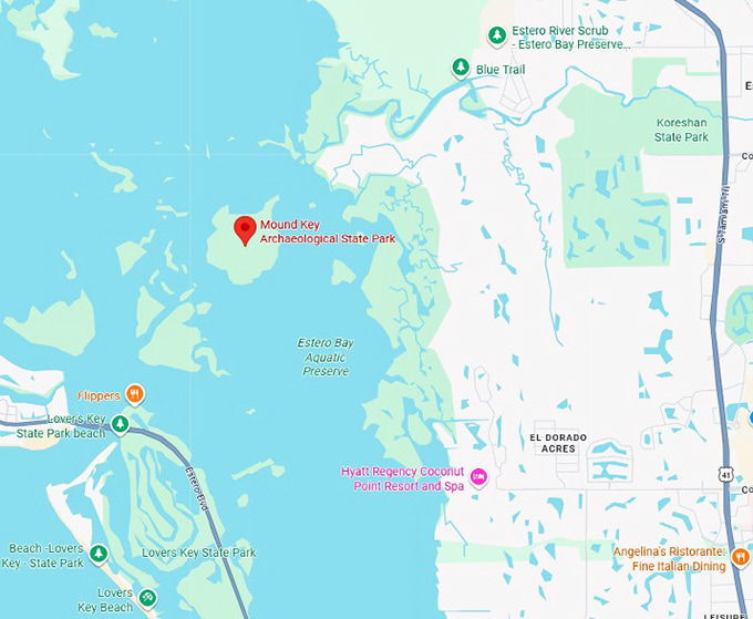 16. mound key archaeological state park map