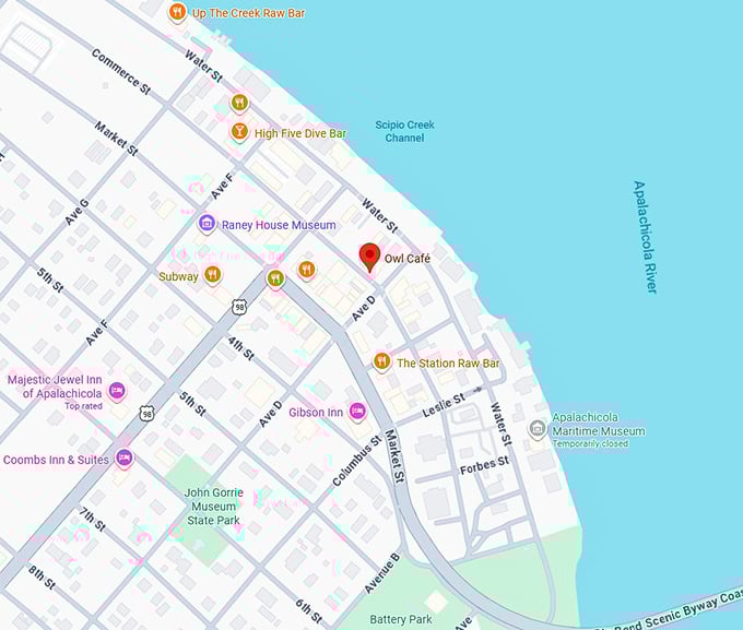 16. owl caf&eacute; map