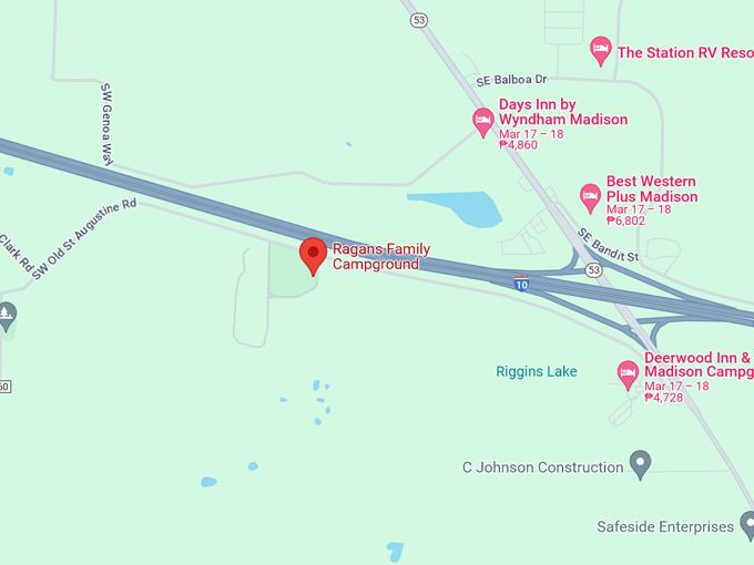 16. ragans family campground 10 map