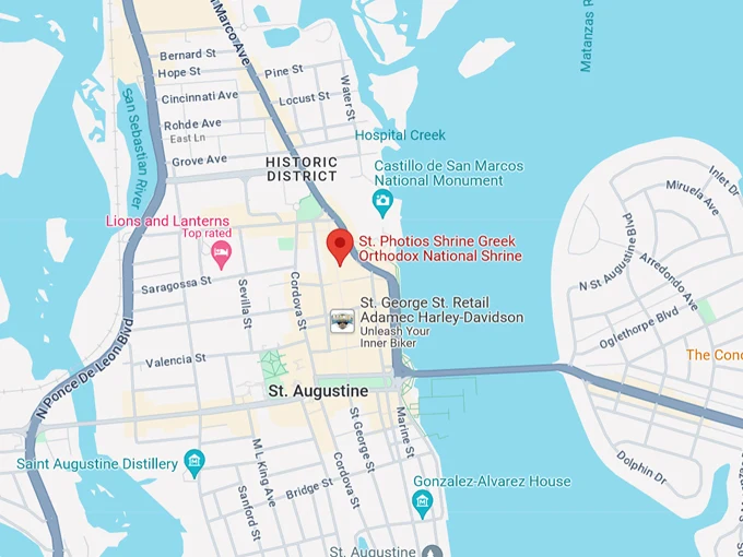 16. st. photios national greek orthodox shrine map