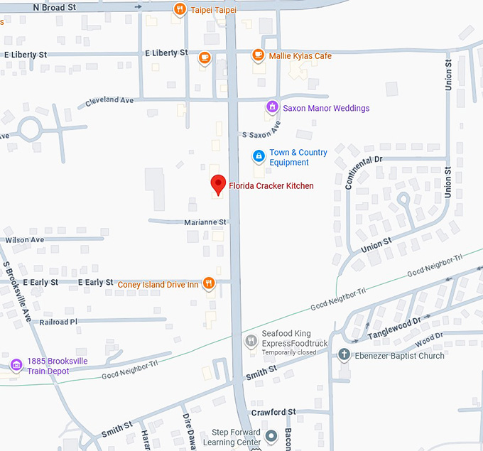 16. the florida cracker kitchen map