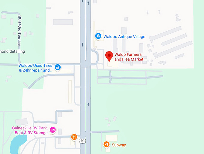 16. waldo farmers and flea market map