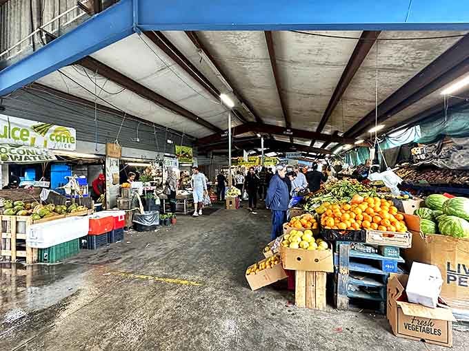 Nature's candy store: Fresh produce bursting with color and flavor that makes grocery store offerings look like pale imitations of the real thing.