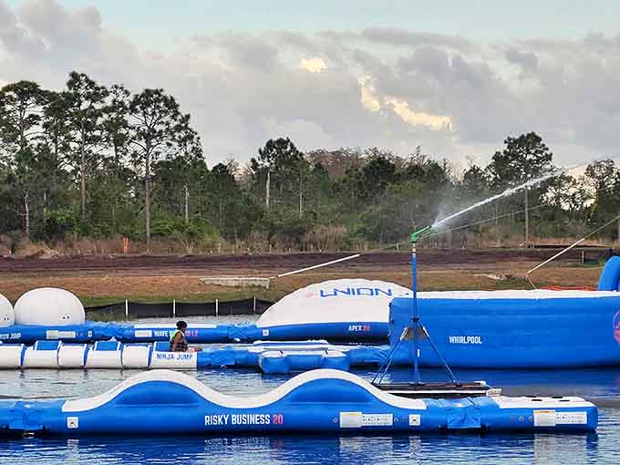 The inflatable obstacle course: where dignity goes to die and uncontrollable laughter is born. Worth every wobble and splash!