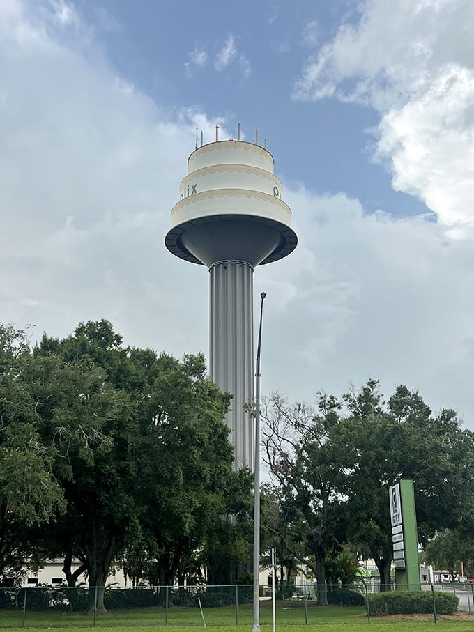 Against the Florida blue sky, this three-tiered wonder makes every day feel like a celebration &ndash; no birthday required.