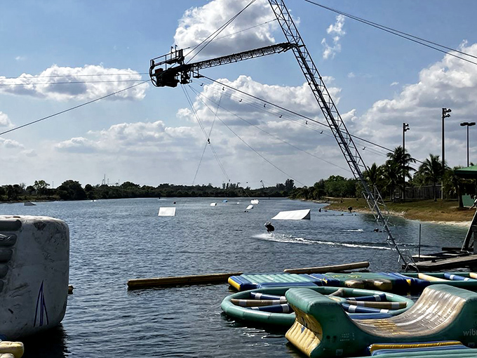 Thrill-seekers rejoice at Ski Rixen USA's cable wakeboarding system &ndash; like water skiing without the boat and twice the excitement!