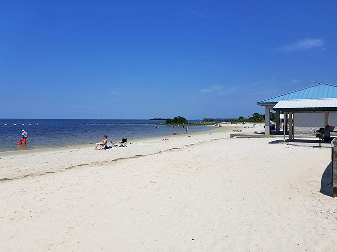 The perfect beach equation: minimal crowds plus maximum shoreline equals the rare Florida beach experience where you can actually hear yourself think.