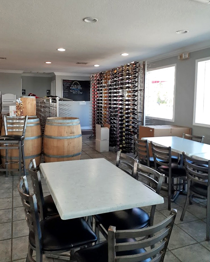Wine barrels meet coastal charm in this unpretentious tasting room where conversations flow as freely as the pours.