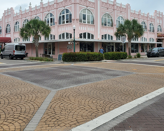 This pink architectural confection anchors downtown Arcadia, its pastel charm and elegant arches offering a sweet taste of Florida's historic preservation at its finest.