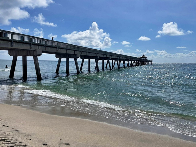 The Atlantic stretches to infinity, where turquoise waters meet cloudless skies in a perfect vacation marriage.