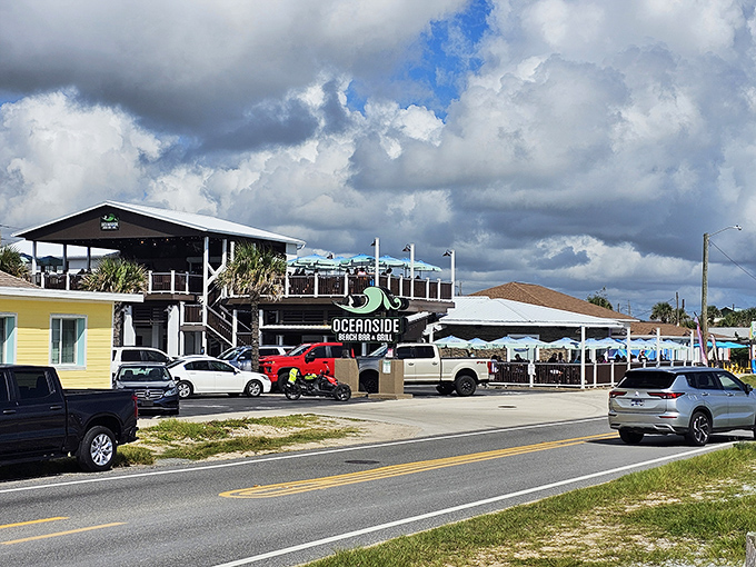 Oceanside Beach Bar & Grill stands ready to welcome hungry beachgoers with its casual vibe and unbeatable location on Flagler Beach.