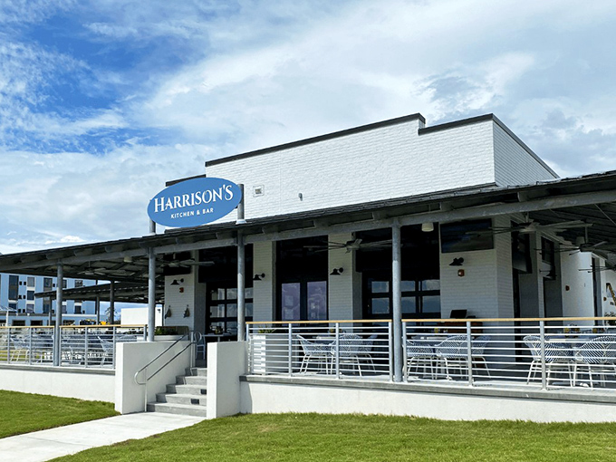 Harrison's sleek design creates the perfect backdrop for enjoying fresh seafood. Large windows frame stunning marina views that complement every bite.