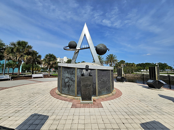 The Space Walk of Fame monument celebrates the often-overlooked contributions of African Americans to space exploration &ndash; science that transcended earthly divisions.