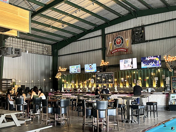 The Beer Garden at Schnebly offers craft brews from their Miami Brewing Company, South Florida's first commercial brewery.