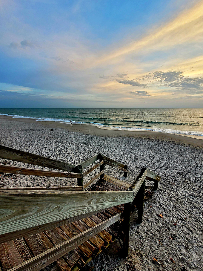 Dawn breaks over Indialantic's horizon, painting the sky in hues that would make even the most jaded traveler reach for a camera.