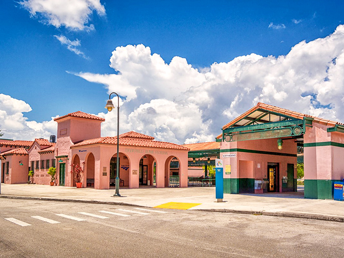 Deerfield Beach Station's coral-pink Mediterranean revival architecture isn't just a building &ndash; it's a time machine to Florida's golden age of rail travel.
