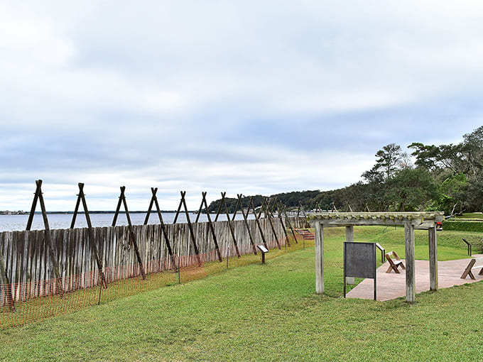 The reconstructed fortifications stand guard over the St. Johns River, just as they did when French settlers nervously scanned the horizon.
