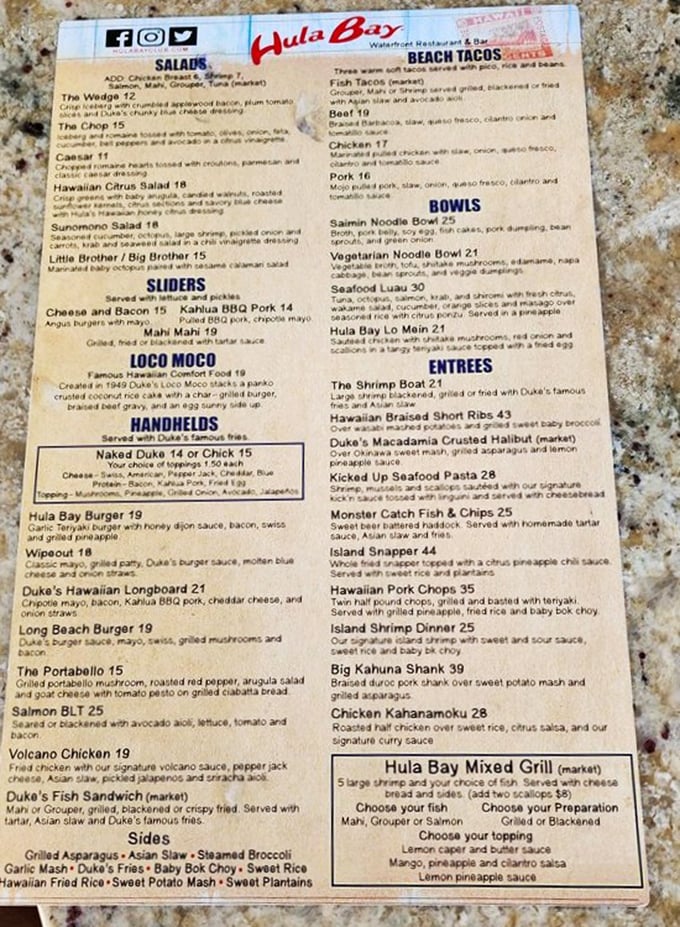 A menu that reads like a love letter to seafood, with enough options to make even the most decisive diner second-guess their order.