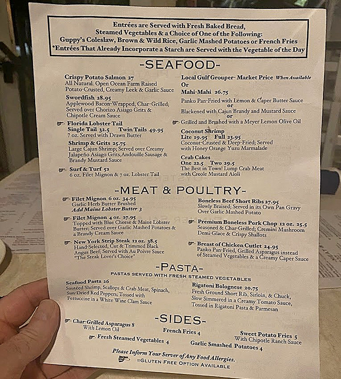 A paper treasure map of oceanic delights, where every item promises a delicious adventure without a single disappointing destination.