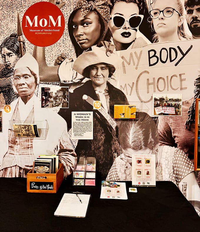 This powerful collage celebrates women's voices across generations, proving mothers have always been forces of nature.