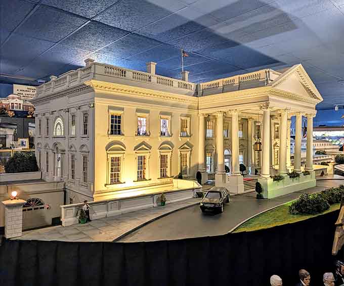 Behold the Miniature White House in all its tiny glory, where every room is recreated with the kind of detail that makes you wonder if tiny presidents live there.