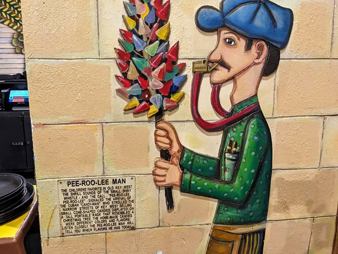 Meet the "Pee-Roo-Lee Man," Sanchez's humorous take on pre-plumbing sanitation workers who'd whistle their approach before collecting chamber pots.