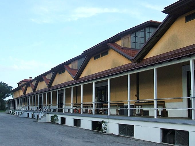 The historic main building welcomes researchers and visitors alike, its distinctive architecture a charming blend of function and Florida character.