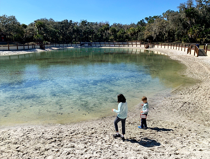 Where childhood wonder meets natural splendor &ndash; shallow edges make this spring perfect for little explorers.
