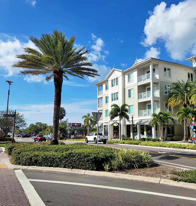 Palm trees and Florida sunshine create the perfect backdrop for Dunedin's coastal charm, where boutique shops welcome weekend explorers.