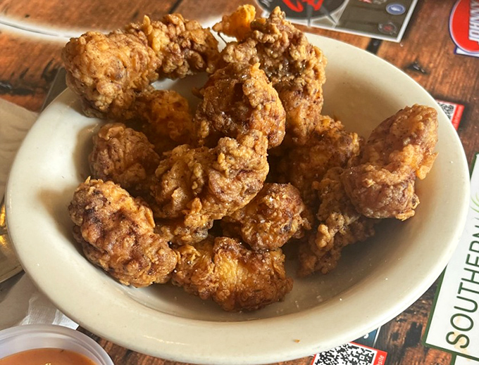 Golden-fried nuggets of Florida's most famous resident&mdash;crispy outside, tender inside, and surprisingly not plotting revenge.