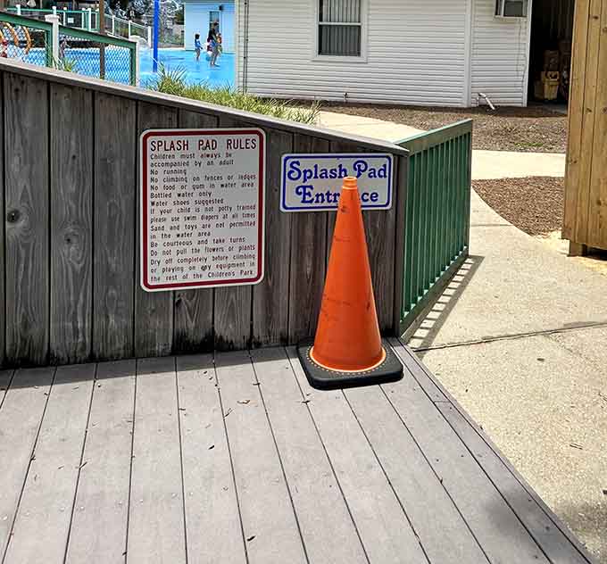 Rules are rules, but when they're keeping everyone safe for maximum splash pad enjoyment, nobody's complaining about the fine print.