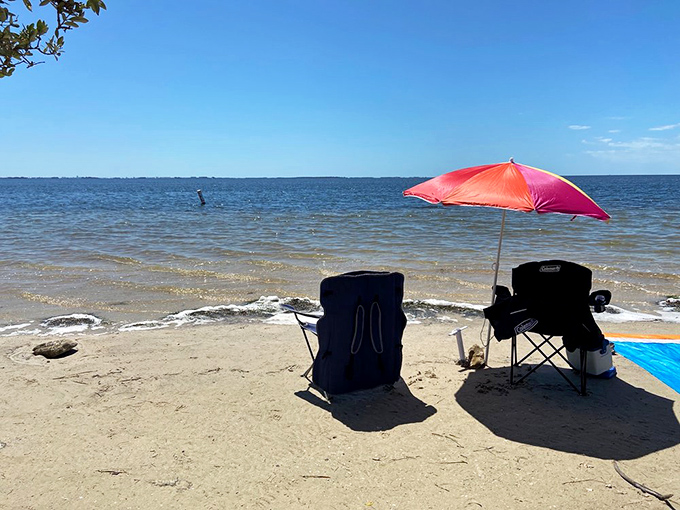 Beach day essentials: Just add sunscreen, a good book, and absolutely nowhere else to be.
