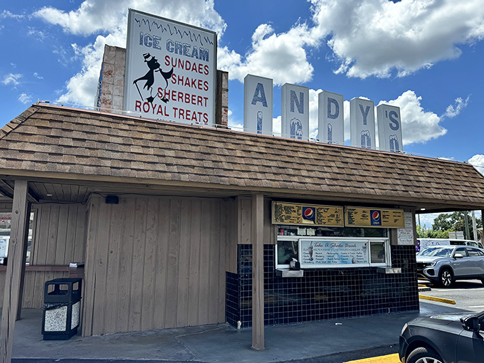 Andy's vintage sign takes you back to simpler times. This Winter Haven institution serves up nostalgia alongside their famous ice cream treats.
