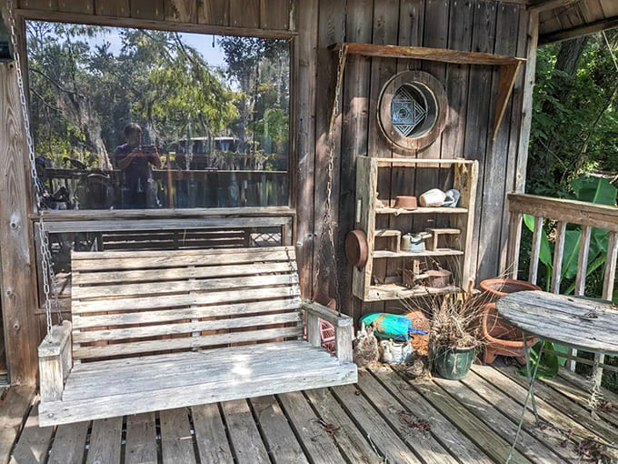 This porch swing has witnessed more important conversations about justice than most government buildings, and it's definitely more comfortable.