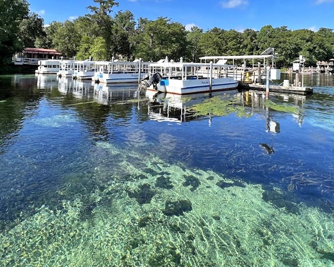 These boat docks aren't just functional &ndash; they're front-row seats to nature's greatest show, with daily performances by fish, turtles, and birds.