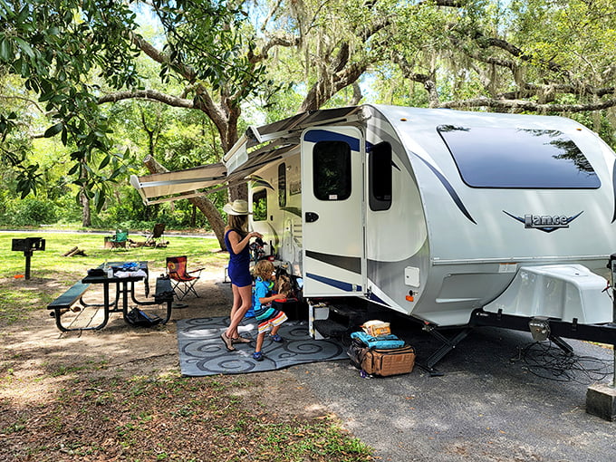 Modern comforts meet wilderness experience at Salt Springs' well-appointed campground, where nature provides the entertainment.