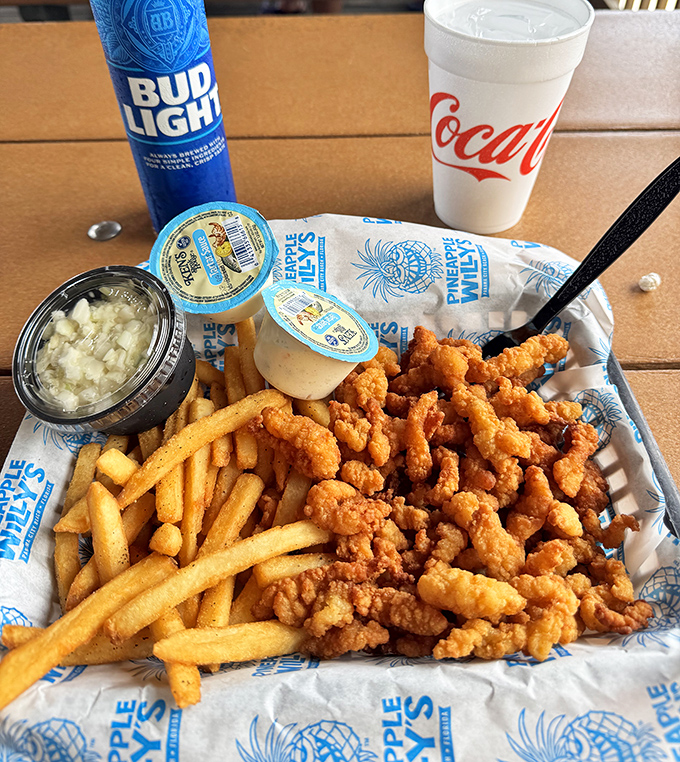 These aren't your average clam strips &ndash; lightly breaded, perfectly fried, and served with a side of ocean views that make everything taste better.